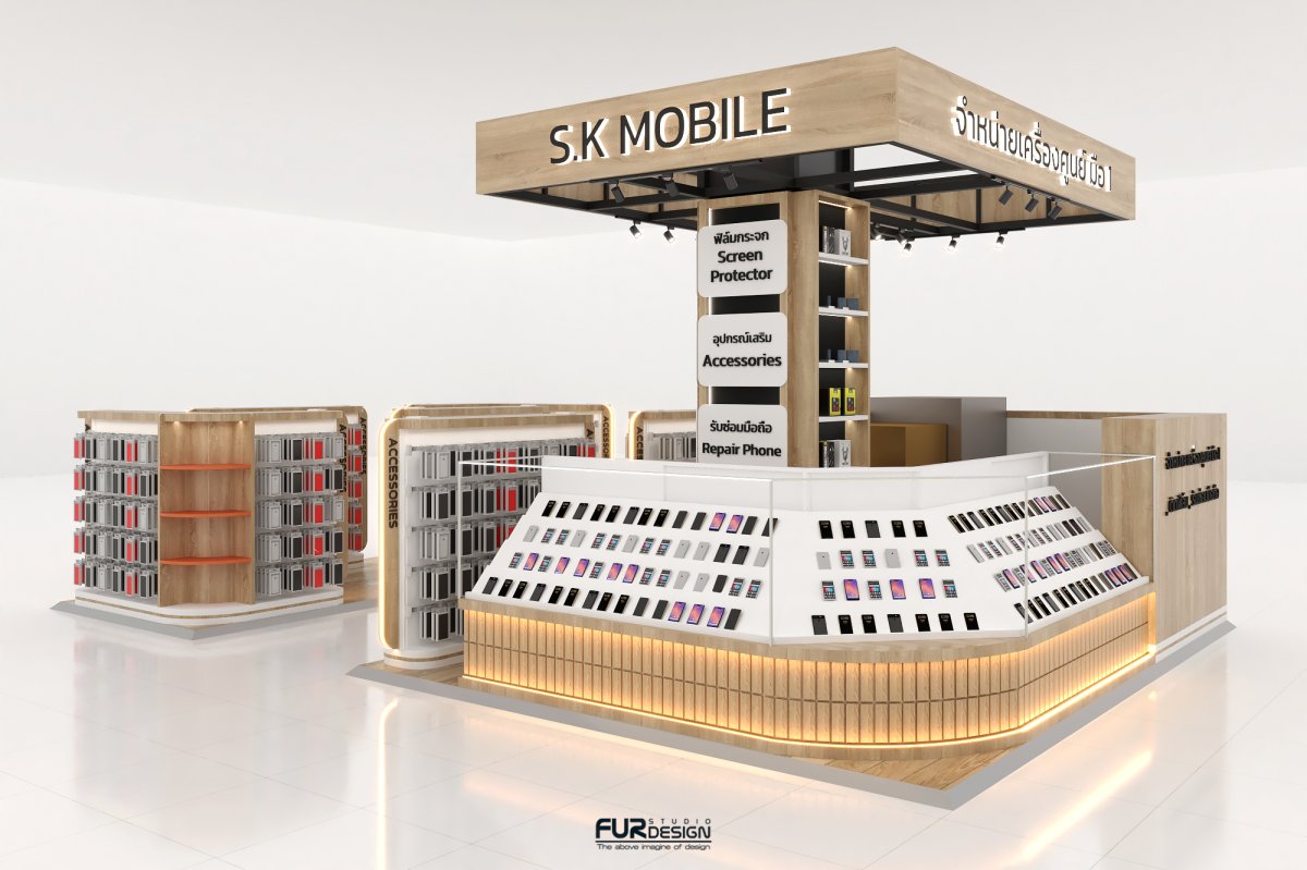 ออกแบบ ผลิต และติดตั้งร้าน : ร้าน SK Mobile Shop (โรบินสัน จ.ตาก)